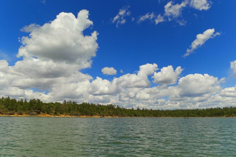 Show Low lake Arizona stock image. Image of clouds, landscape - 55543235