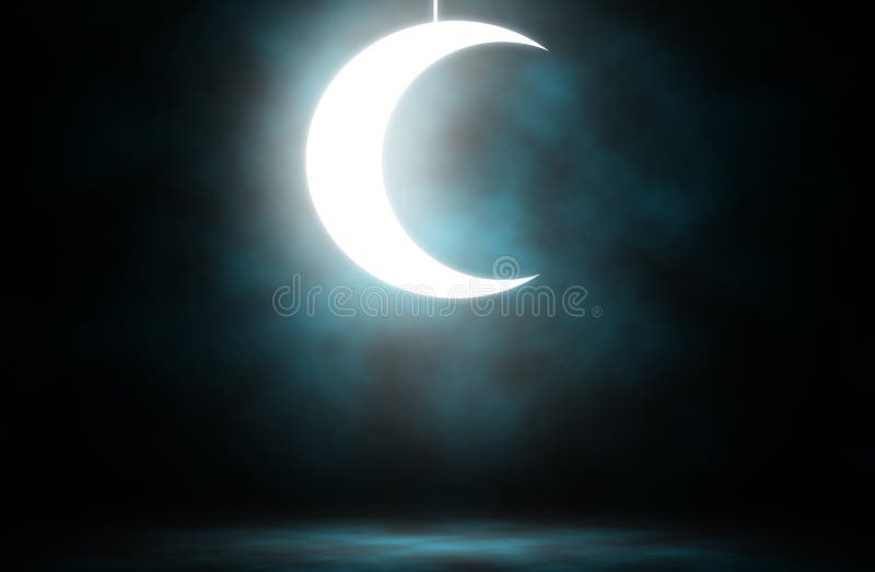 Show Spotlight Moon on Stage Background. Stock Illustration ...