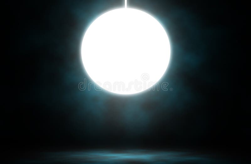 Show Spotlight Sphere Moon on Stage Background. Stock Illustration ...