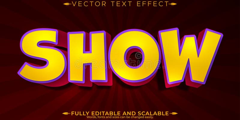 Show Text Effect, Editable Cartoon and Comic Customizable Font Style ...