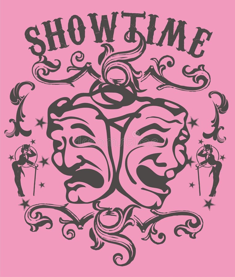 Show time stock vector. Illustration of human, comedy - 13864122