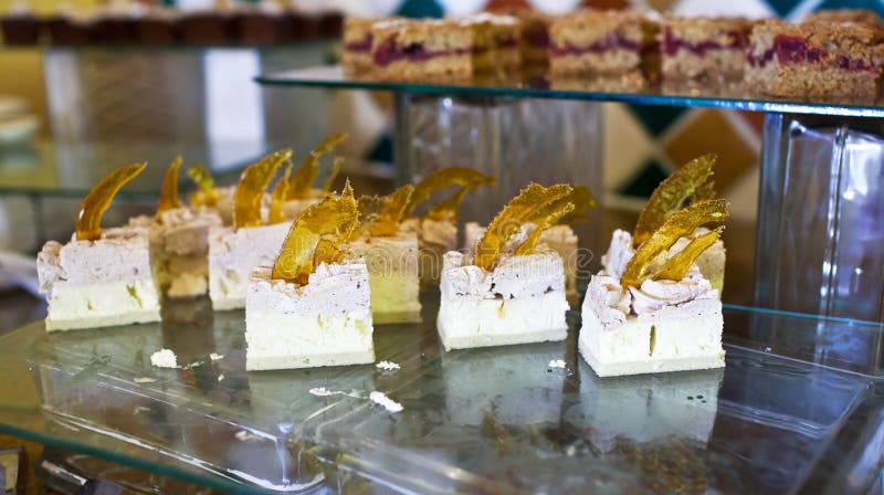 Show window with cakes stock photo. Image of cakes, cafe - 40766788