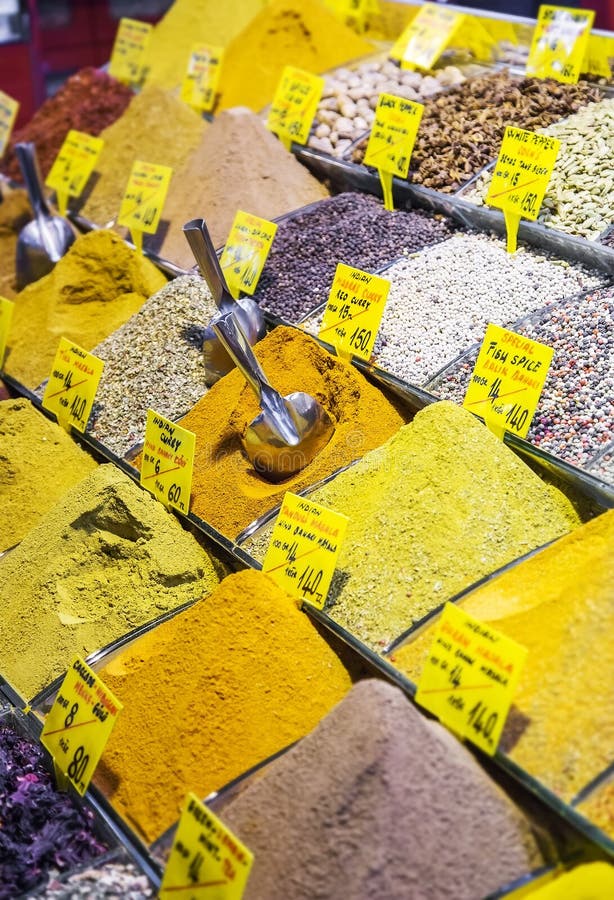 Spices at Grand Bazaar, Istanbul Stock Image - Image of bazar, istanbul ...