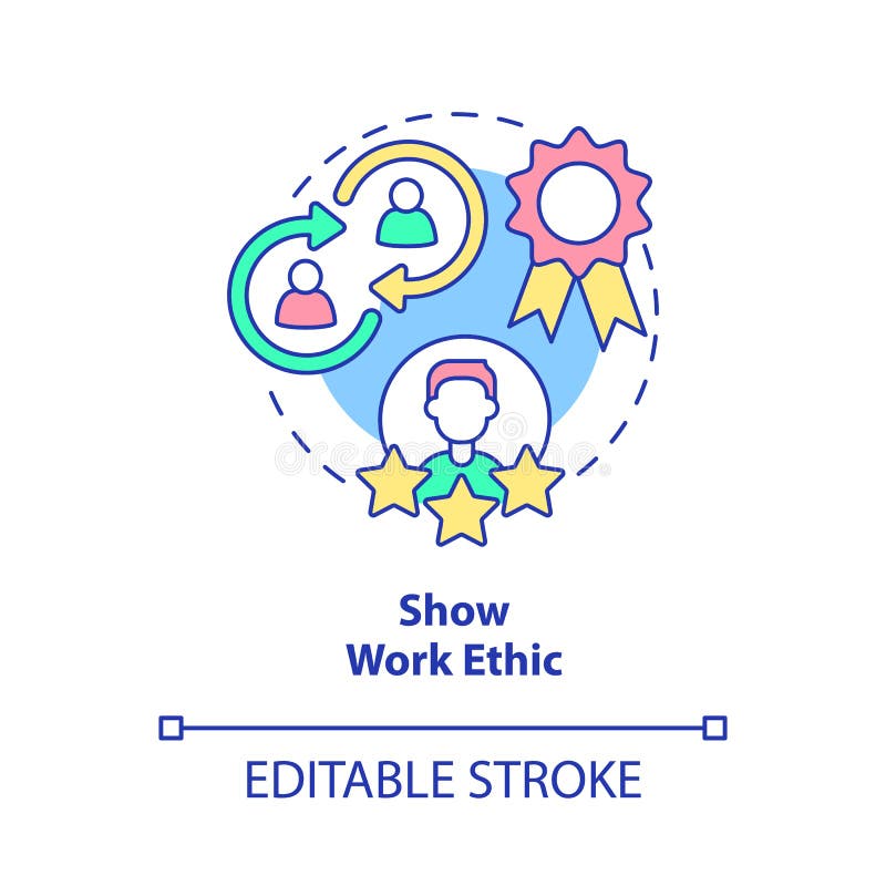 Show Work Ethic Concept Icon Stock Vector - Illustration of trading ...