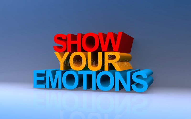Show your emotions on blue stock photo. Image of cues - 323946398