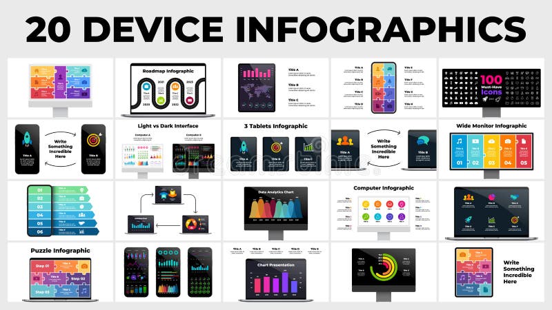 Show Your Interface with 20 Electronic Device Mockups. Includes ...