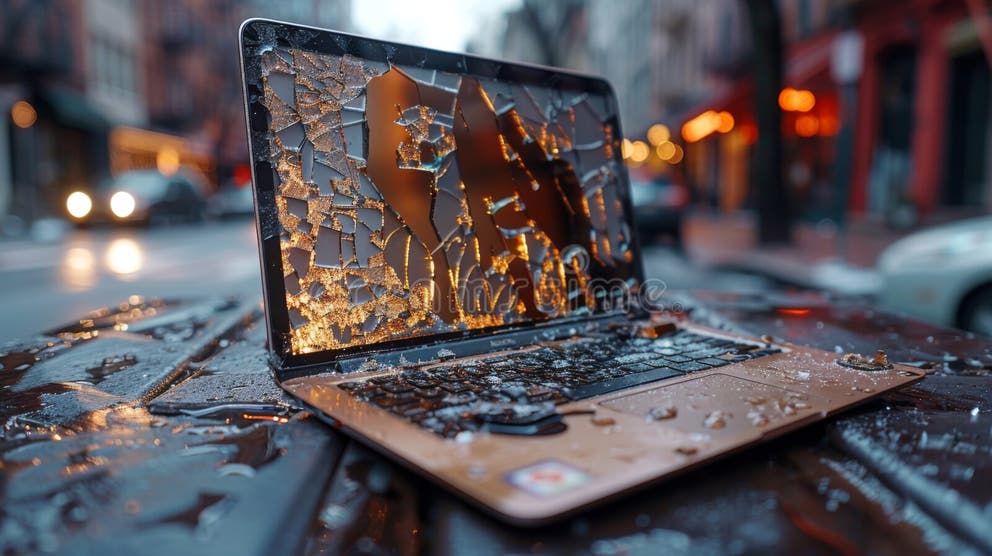 Showcase the Delicate Process of Replacing a Cracked or Damaged Laptop ...