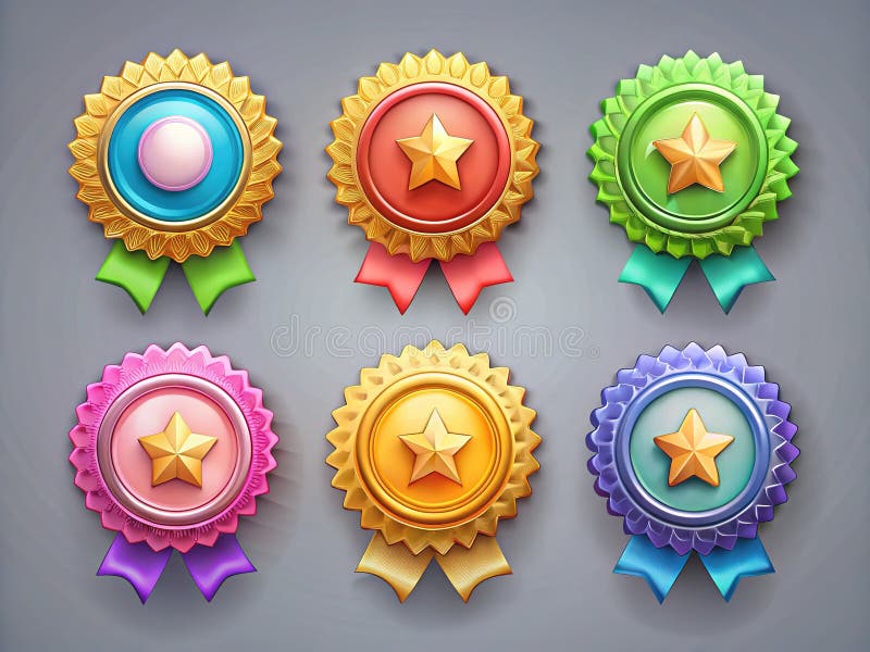 Stunning Achievement Badge Mockups Stock Illustrations – 2 Stunning ...