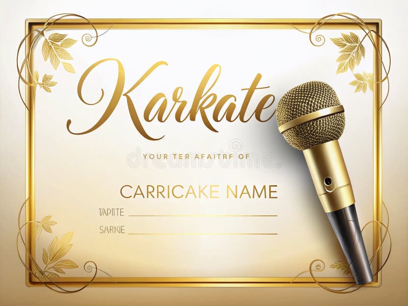 Design a Stunning Karaoke Certificate for Best Singer Recognition Award ...