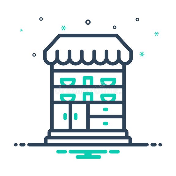 Mix Icon for Showcase, Shop and Store Stock Vector - Illustration of ...