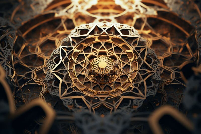 Showcase the Integration of Islamic Patterns in Stock Illustration ...