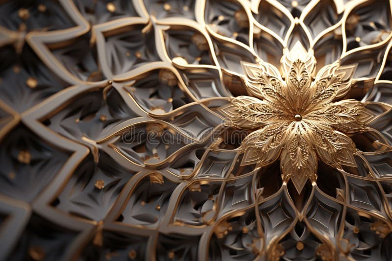 Showcase the Integration of Islamic Patterns in Stock Illustration ...