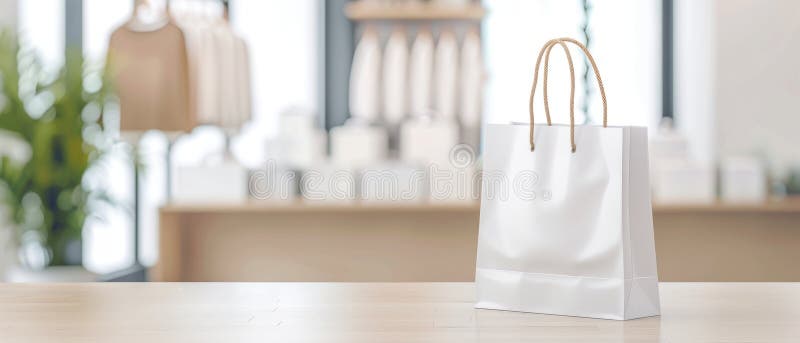 Showcase Mockup of Shopping Bag with Customizable Logo in Retail ...