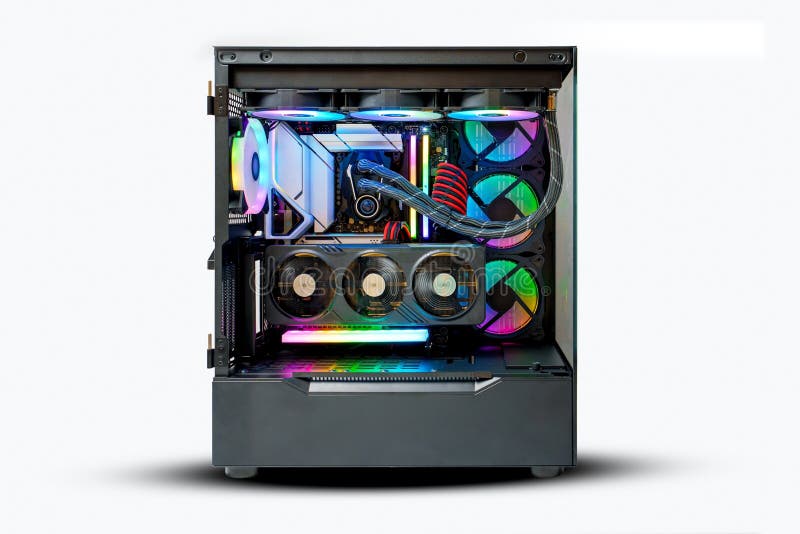 Showcase of a Modern Gaming Desktop Computer Build with Rainbow LED ...