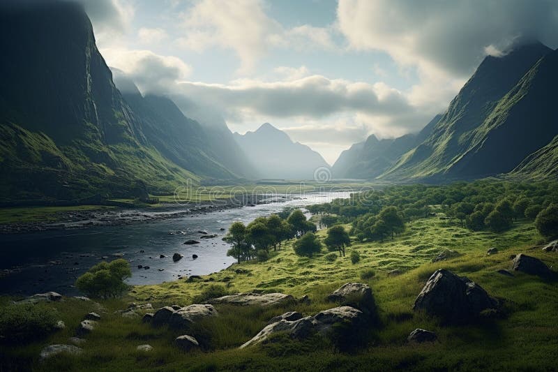 Showcase the Natural Beauty of Irelands Stock Illustration ...