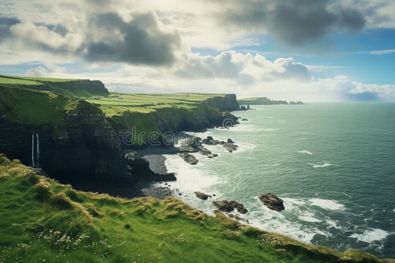 Showcase the Natural Beauty of Irelands Stock Illustration ...