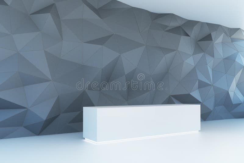 Showcase on Polygonal Background Side Stock Illustration - Illustration ...