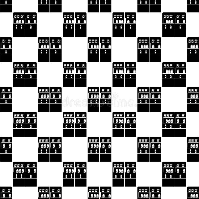 Showcase with Products Icon in Pattern Style Stock Illustration ...