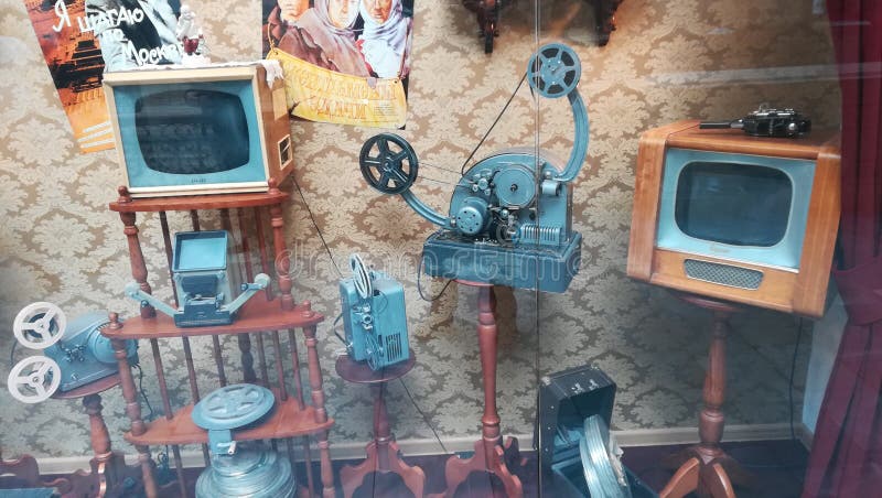 A Showcase of a Retro Store with Various Goods and Posters of the Past ...