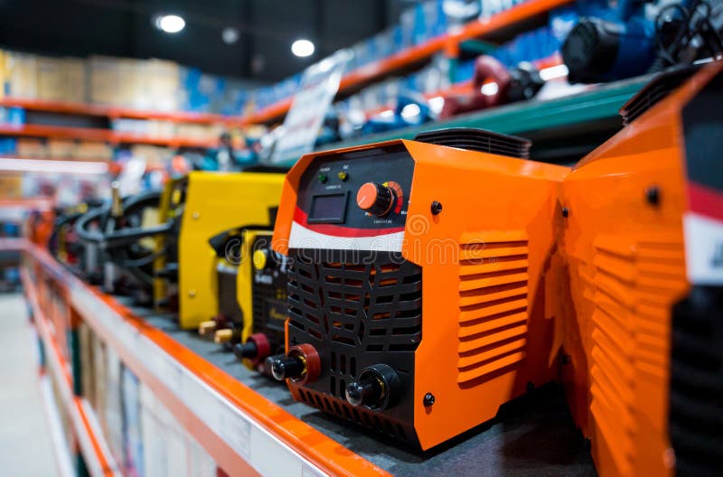 Showcase in Shop of New IGBT Inverter Welding Machine Stock Photo ...