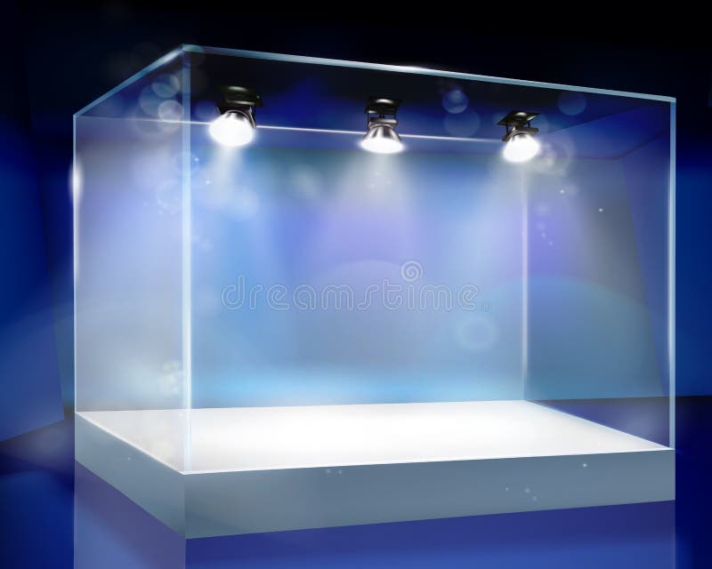 Display Case. Vector Illustration. Stock Vector - Illustration of expo ...