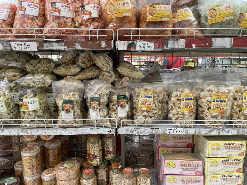 Showcase of Snacks, Various Kinds of Souvenirs Typical of Tulungagung ...