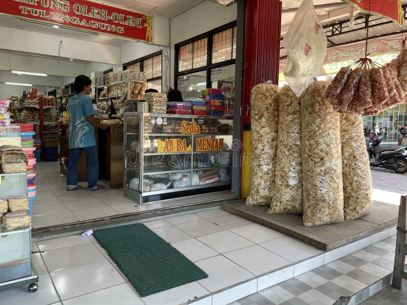 Showcase of Snacks, Various Kinds of Souvenirs Typical of Tulungagung ...