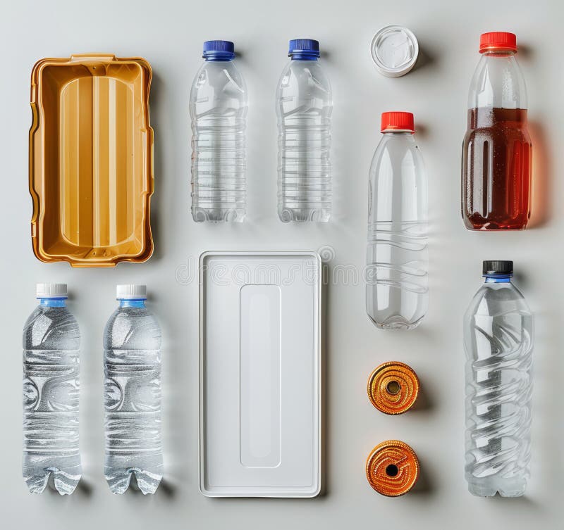 Showcase of Various Plastic Packaging Options Including Bottles and ...