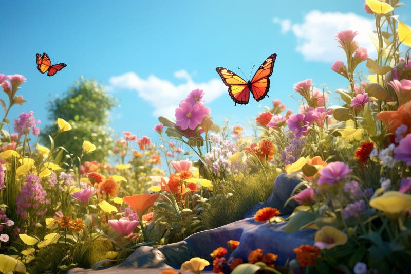 Showcase the Vibrant Colors of Spring with an Stock Illustration ...