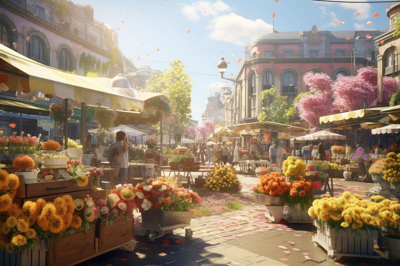 Showcase the Vibrant Colors of Spring with an Stock Illustration ...