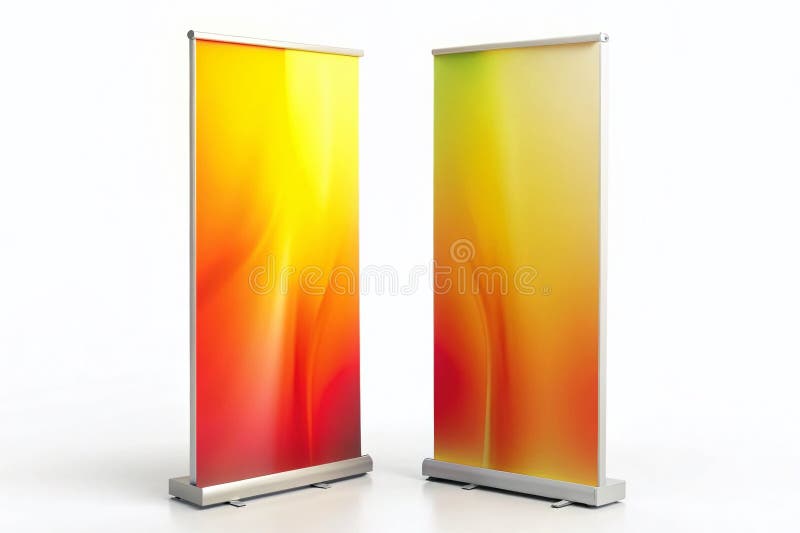 Showcase Your Brand with this Stunning Dual RollUp Banner Mockup a ...
