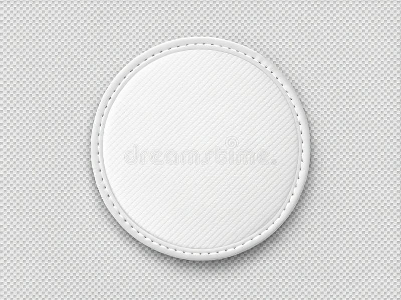 Transparent Mockup of a Stitched White Circle Patch Ideal for Logo ...