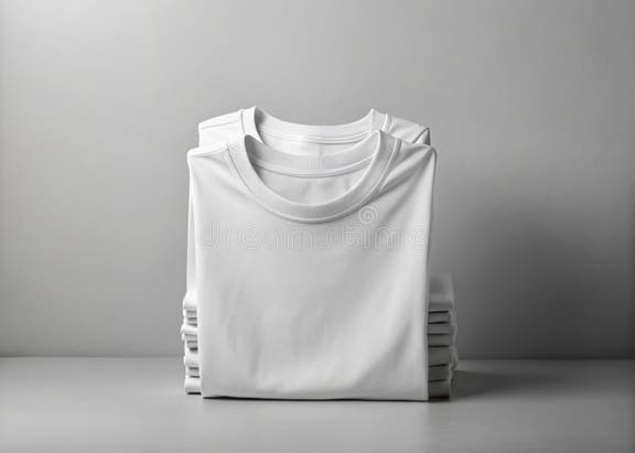 Showcase Your Designs Blank White Tshirts Ready for Customization on a ...