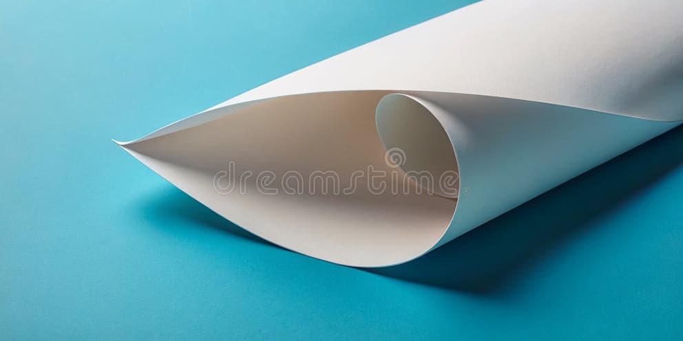 Clean Minimalist White Paper Page Curl Template a HighQuality Stock ...