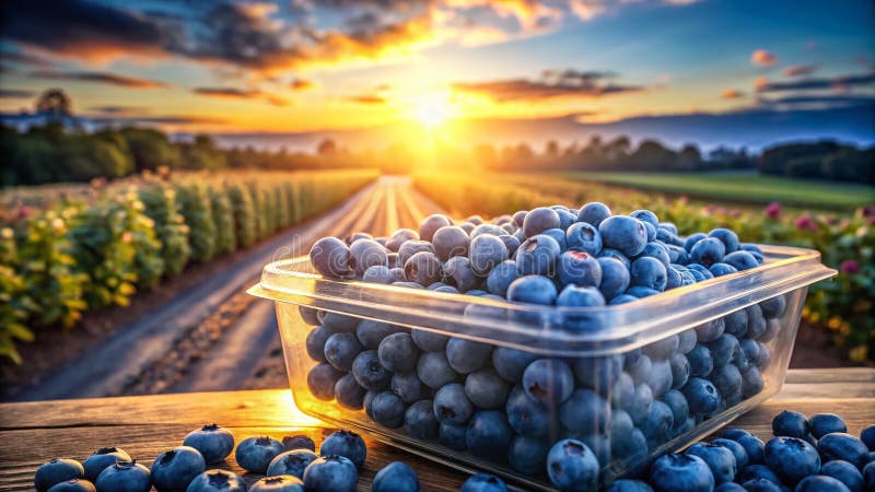 Showcase Your Fresh Blueberry Packaging with this Striking Double ...