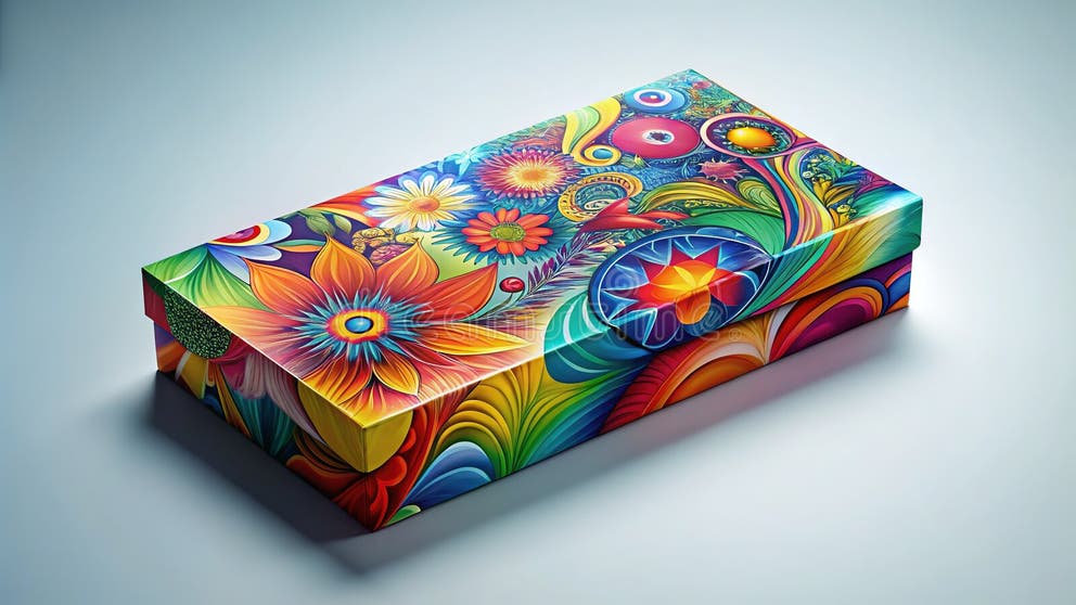 Customizable Rectangular Box Mockup 60x45x140mm Flattened Design for ...