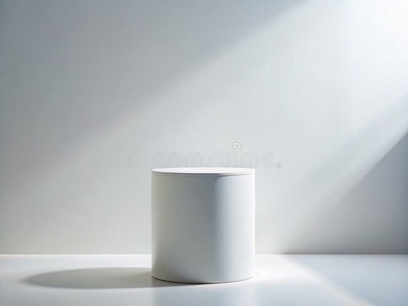 Showcase Your Products with this Elegant White Cylinder Pedestal Mockup ...