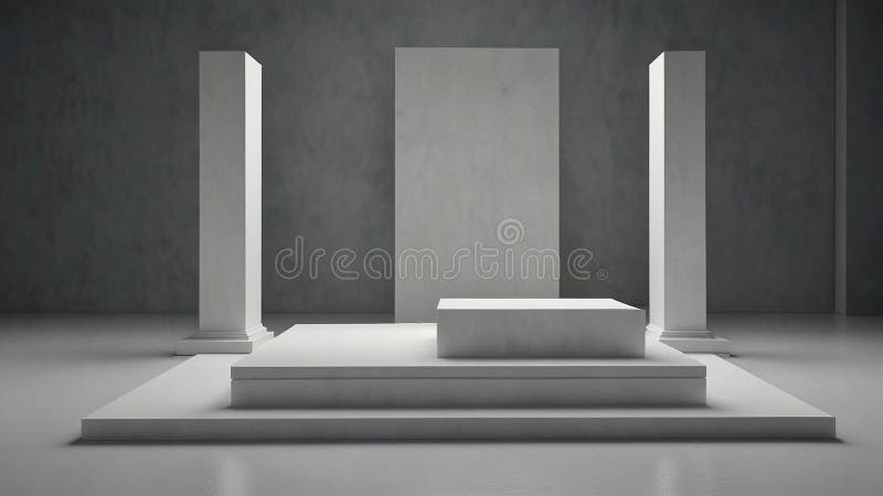 Elevate Your Product Presentation with Modern Minimalist White Podiums ...