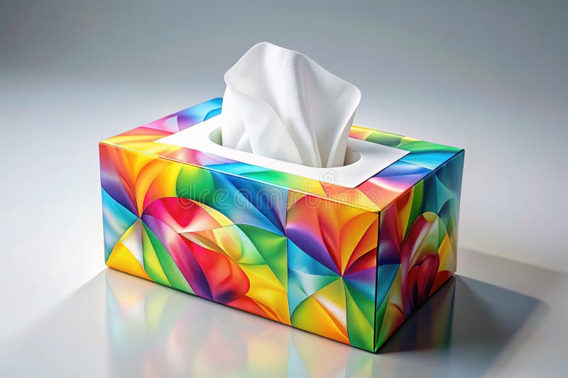 Professional Tissue Box Packaging Mockup Blank White Design for Brand ...