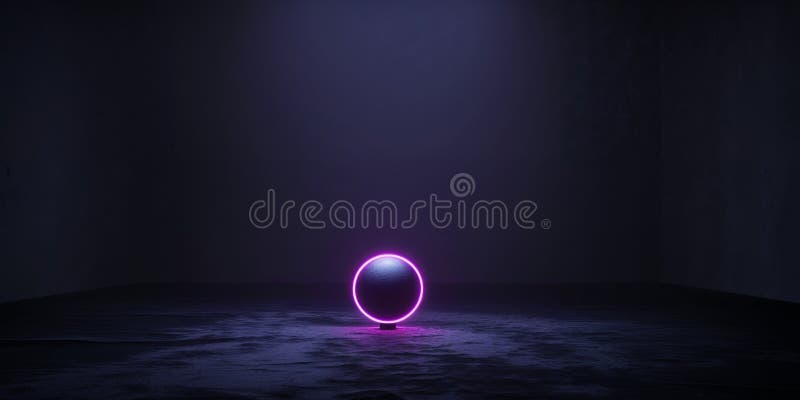 Showcased Under Neon Spotlights on the Dark Stage. Stock Photo - Image ...