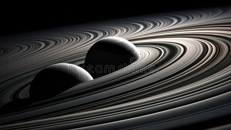 Showcases the Stunning Rings of Saturn, with Their Intricate Patterns ...