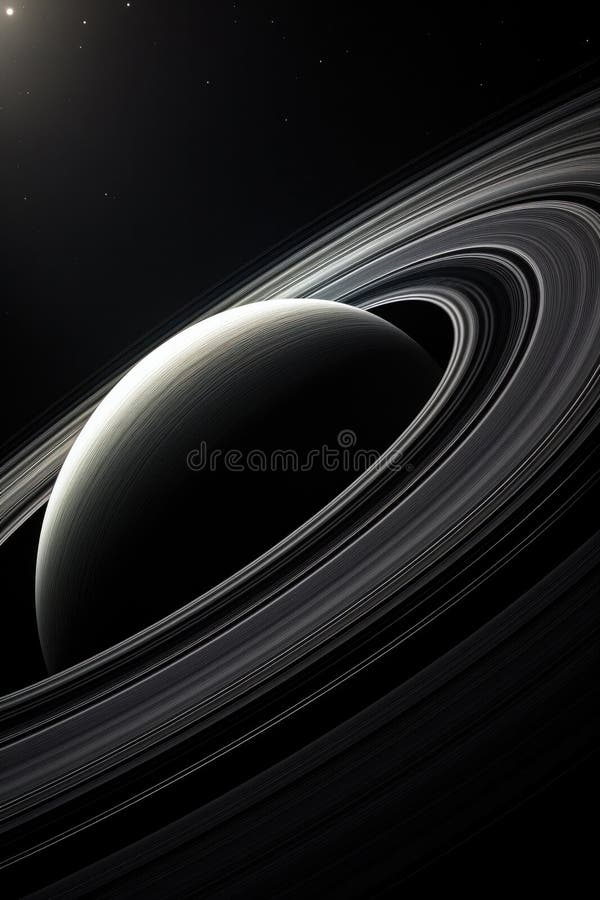 Showcases the Stunning Rings of Saturn, with Their Intricate Patterns ...