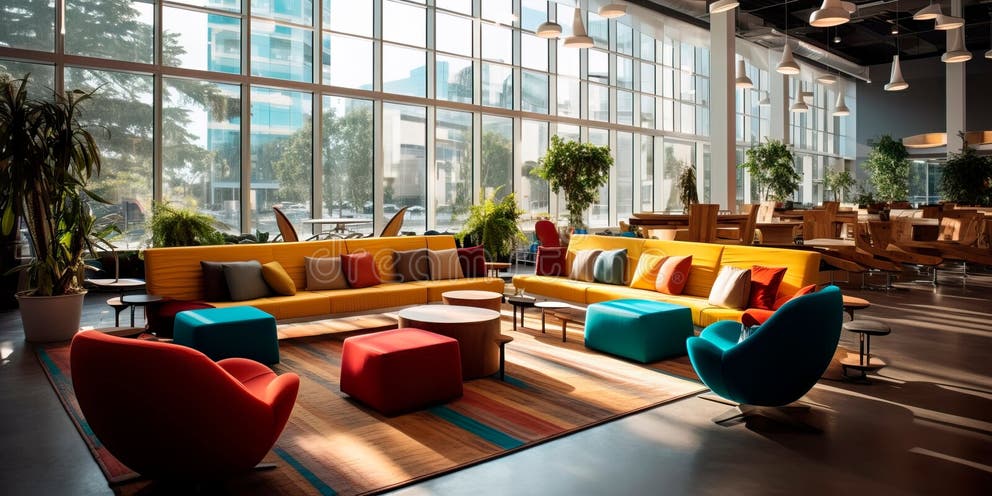 Showcasing a Collaborative Lounge Area with Comfortable Seating and ...