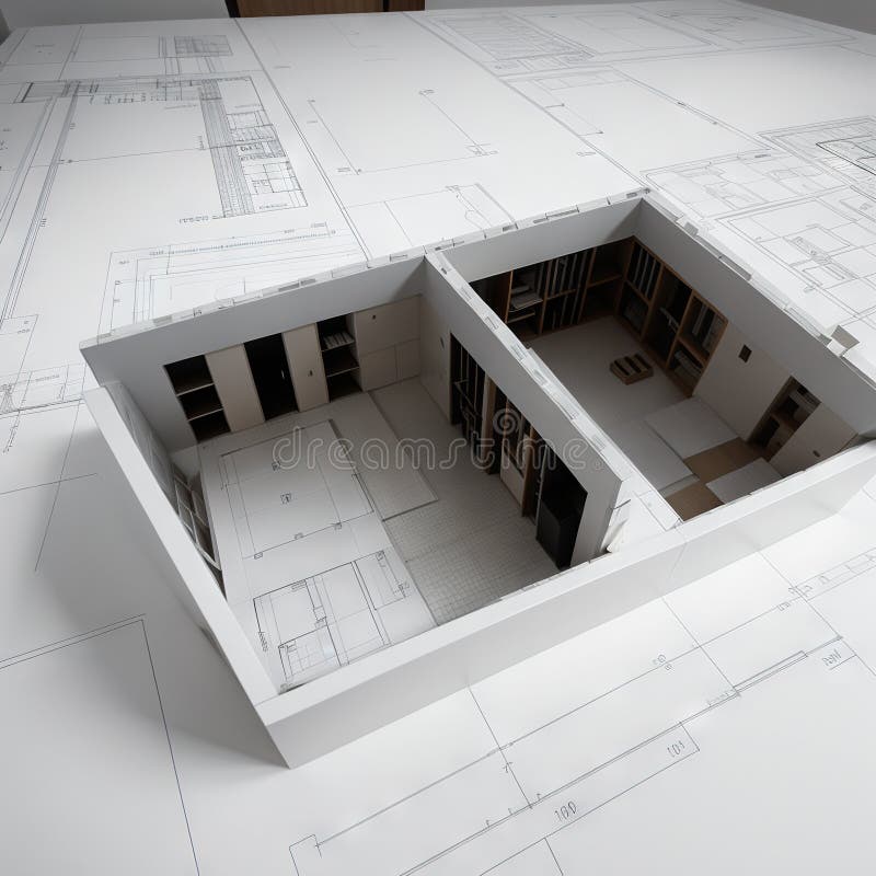 Architectural Background. Building Construct Plan. Interior Design ...