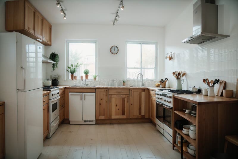 Blurred Kitchen with Retro Instagram Style Filter Stock Illustration ...