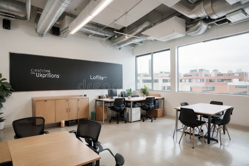 Creative Office Co-working Center University Campus Modern Workplace ...