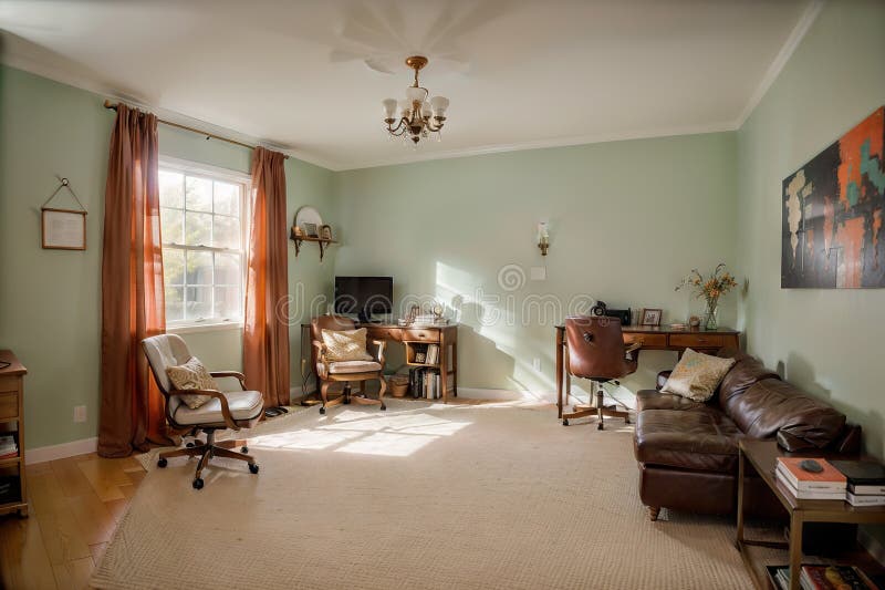 Showcasing Interior Design in Style Barefoot Bliss Stock Illustration ...