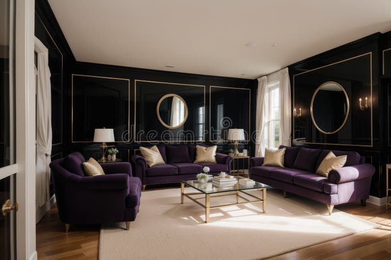 Showcasing Interior Design in Style Chic Citadel Stock Illustration ...