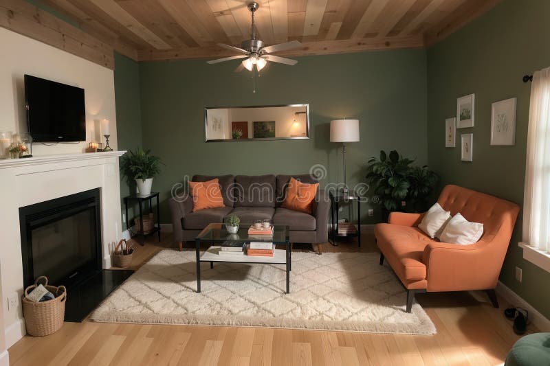 Showcasing Interior Design in Style Cozy Corner Stock Illustration ...