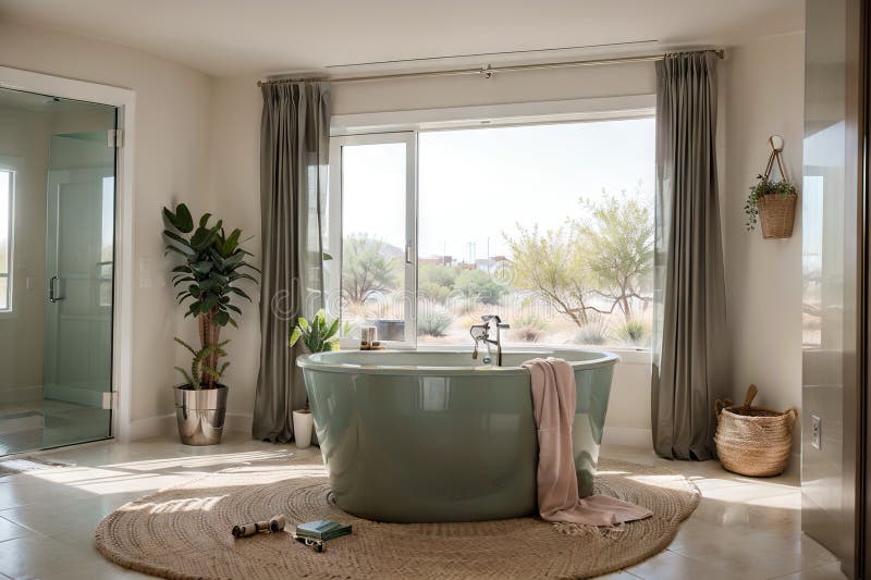 Showcasing Interior Design in Style Desert Dream Stock Illustration ...